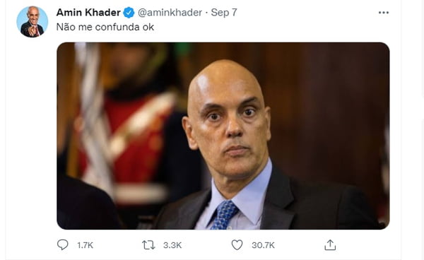 Amin Khader pede para não ser confundido com Alexandre de Moraes ...